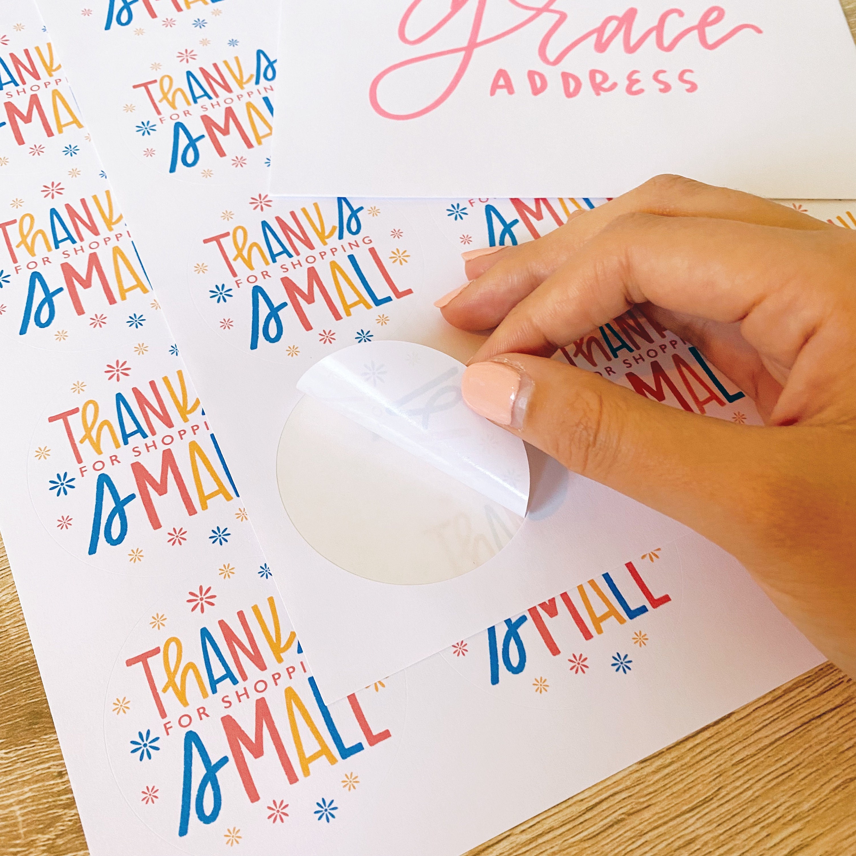 Colorful Small Business Packaging Stickers Circle Sticker | Etsy