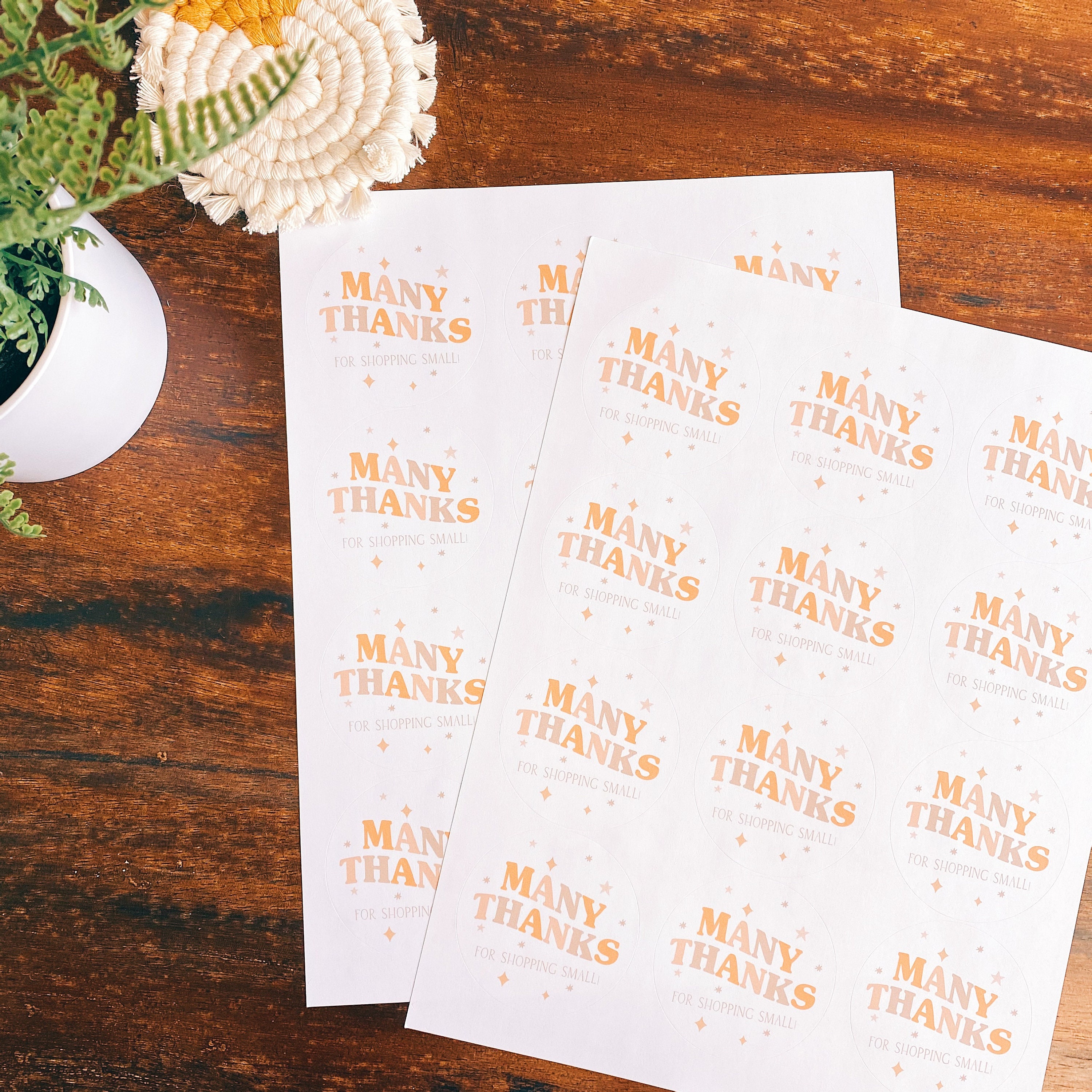 Small Business Packaging Stickers Circle Sticker Sheets - Etsy