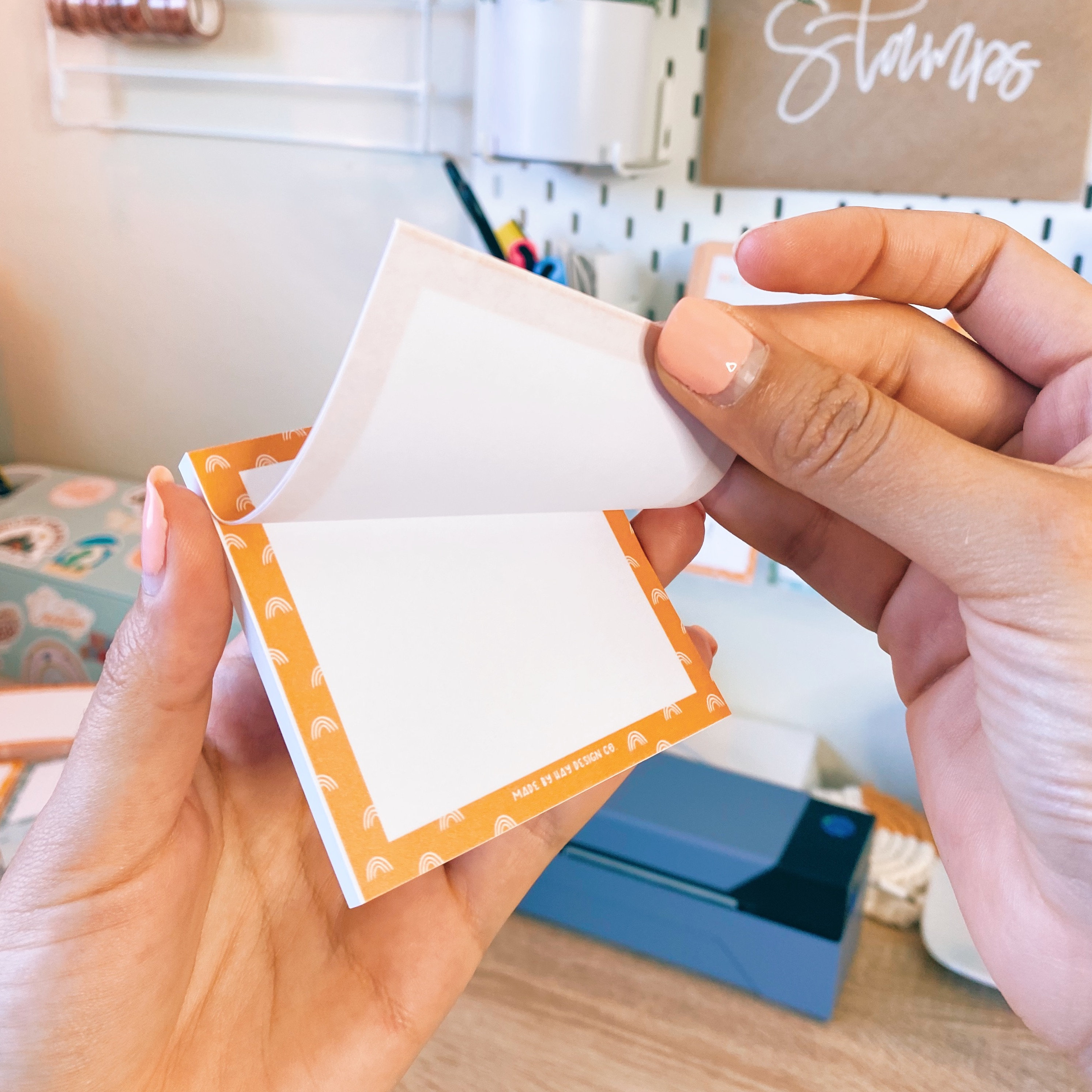 Boho Rainbow Sticky Notes, Cute Note Pad, Boho Stationery (imperfect ...