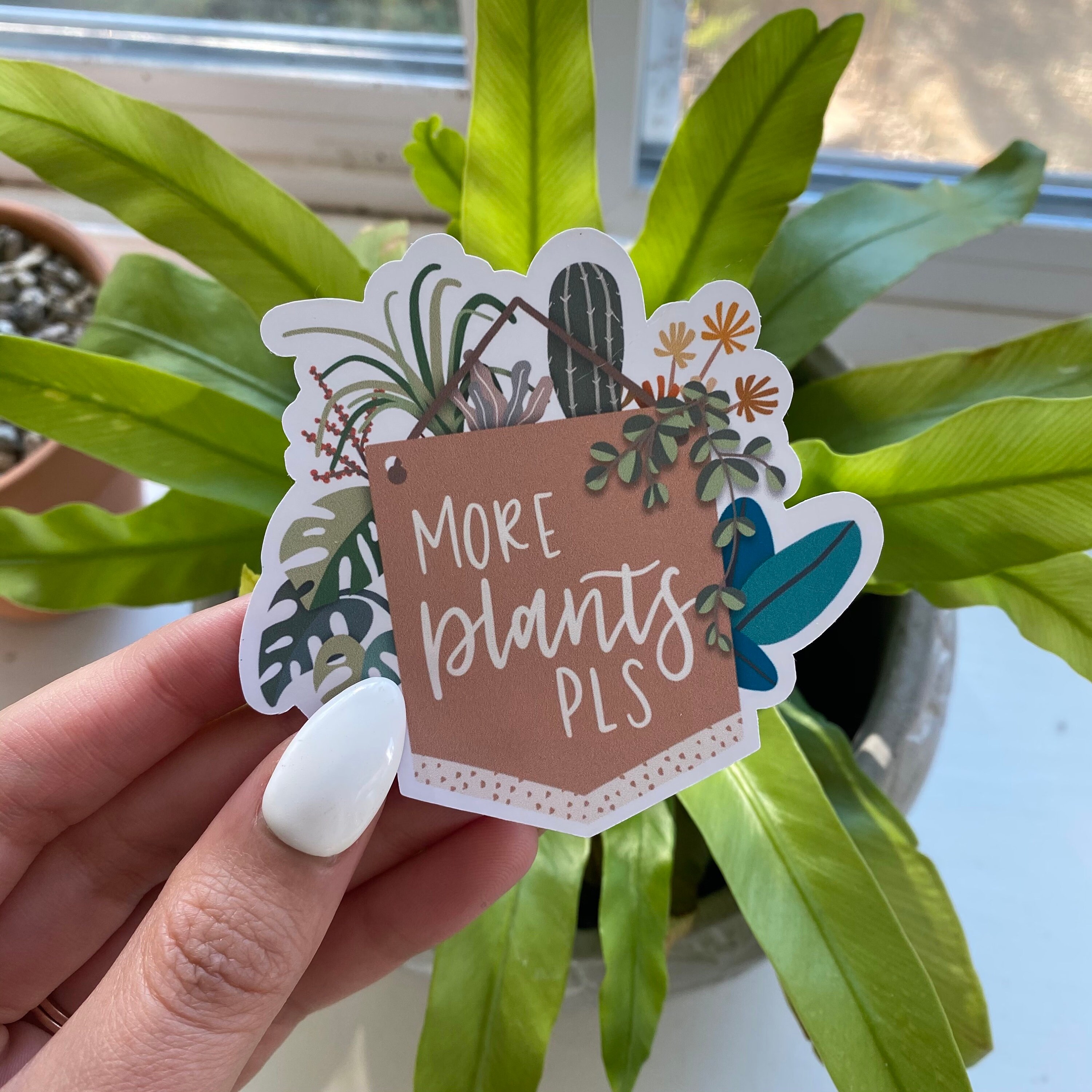 More Plants Pls Plant Sticker Weatherproof Sticker Clear - Etsy
