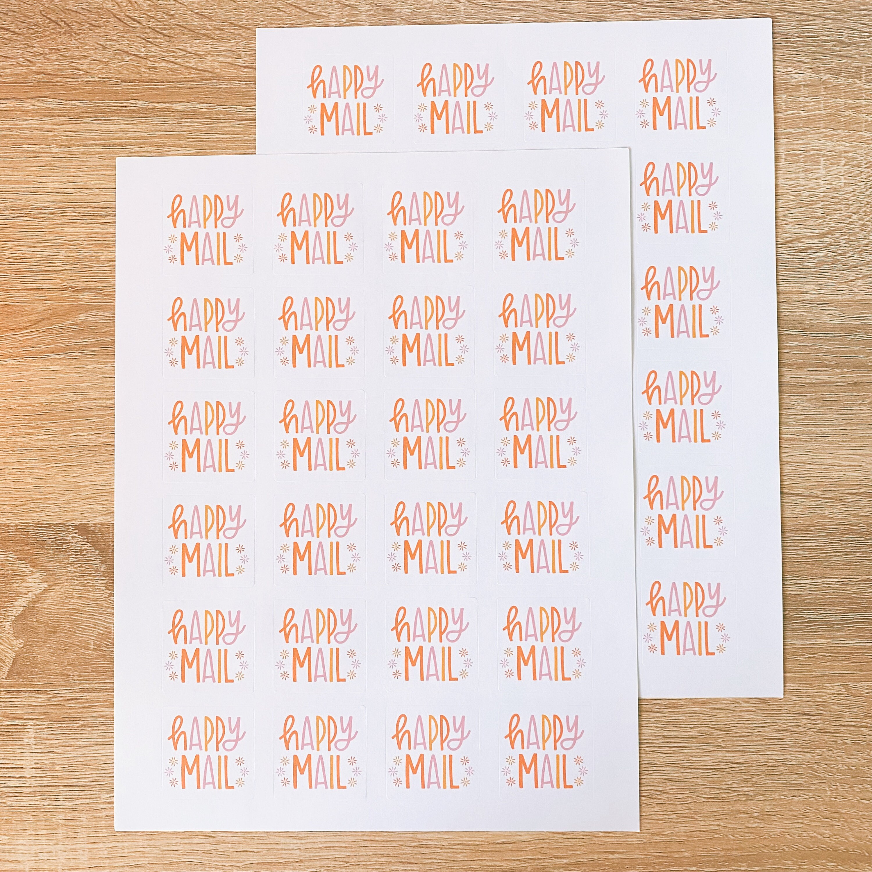 Cute Happy Mail Sticker Sheet Small Business Packaging | Etsy