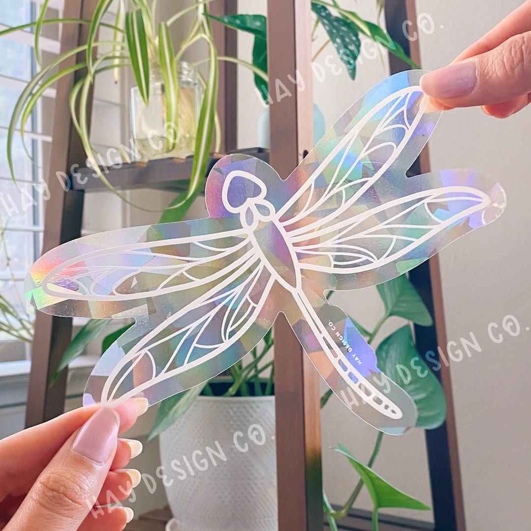Dragonfly Suncatcher | Rainbow Maker | Prismatic Window Decal - Etsy
