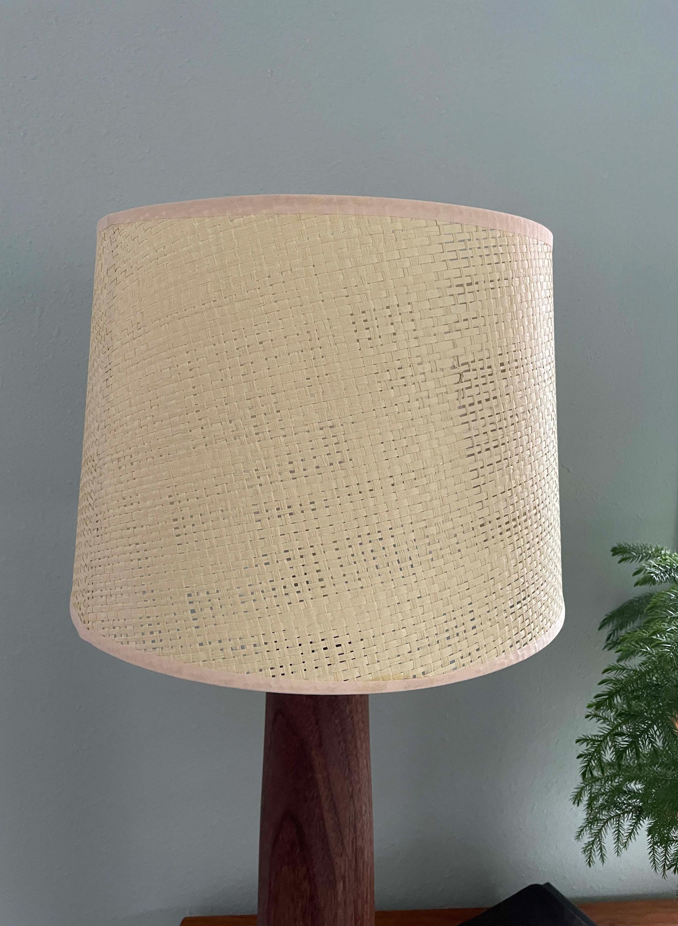 Large Modern Table Lamp With Walnut Base - Etsy