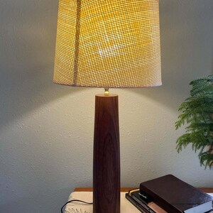 Large Modern Table Lamp With Walnut Base - Etsy