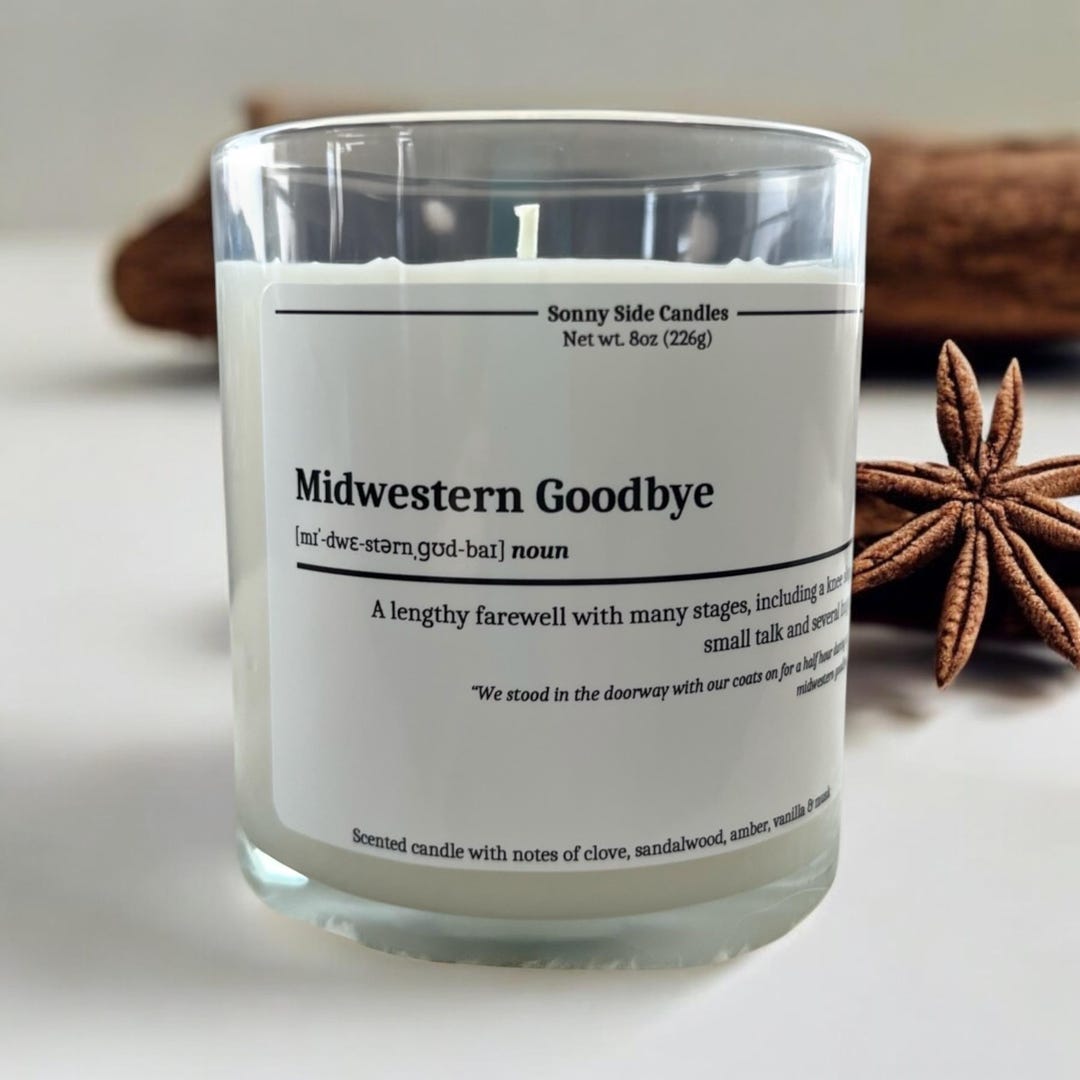 Midwest Dictionary "midwestern Goodbye" Candle - Etsy