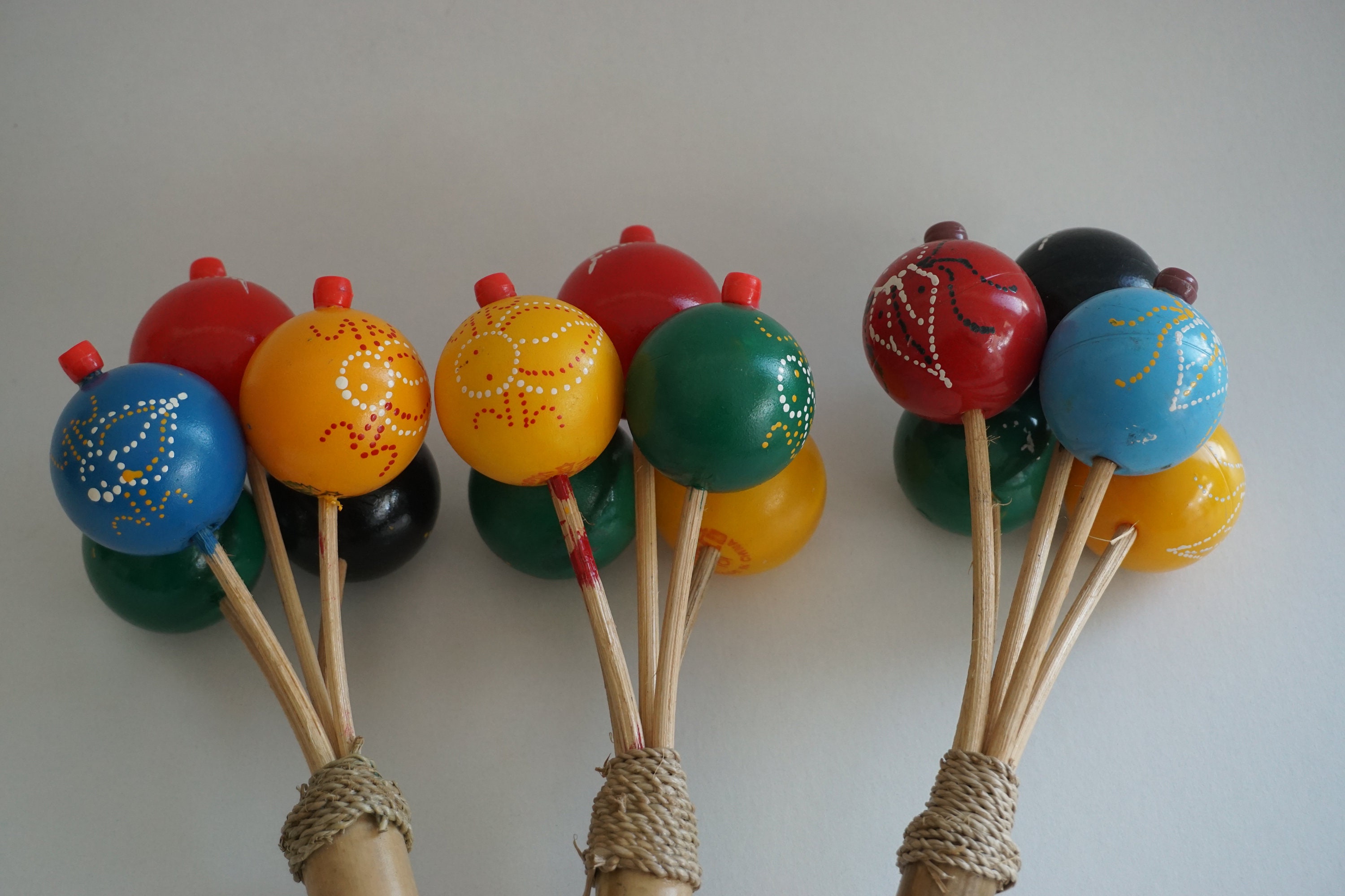 Stick Maracas / Five balls shaker / Toy instrument / Musical | Etsy