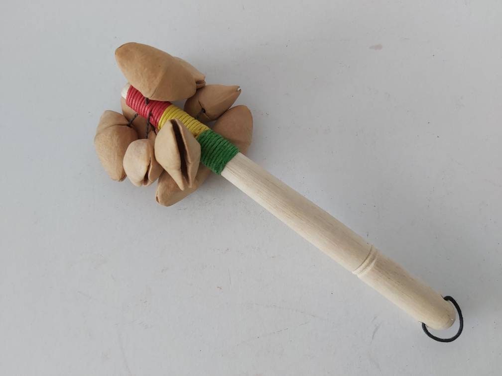 Nut Shells Maraca. Rattle Nut Shells. Musical Instrument. - Etsy