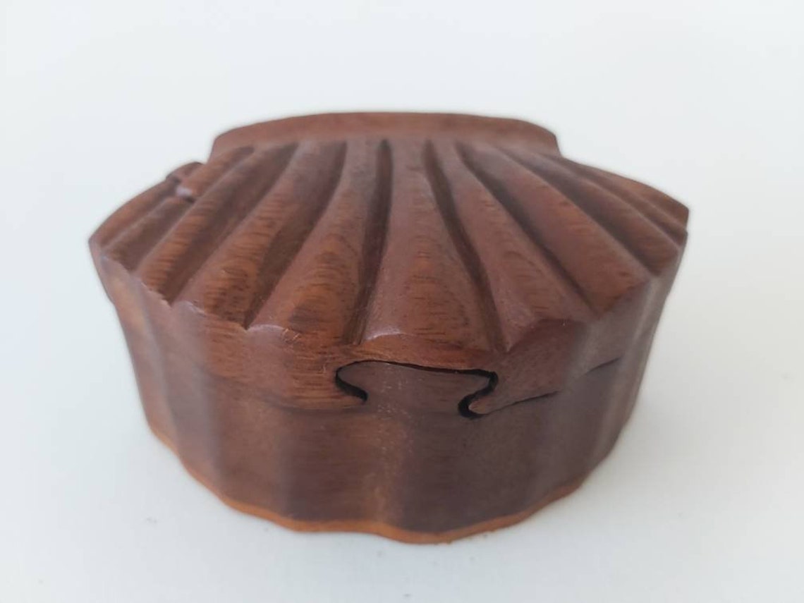 Wooden Shell Puzzle Box Wood Carving - Etsy