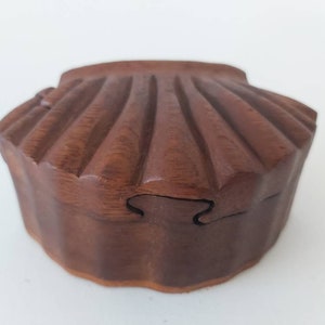 Wooden Shell Puzzle Box - Wood Carving - Etsy