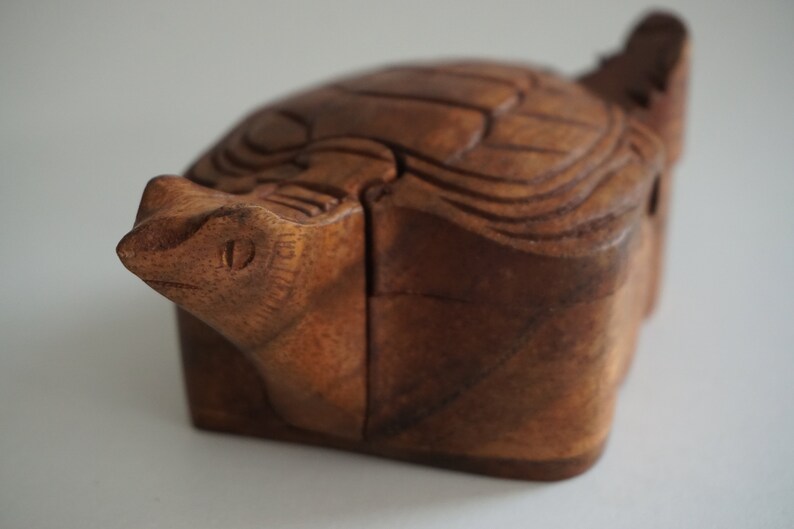 Wooden Turtle Puzzle Box Wood Carving - Etsy