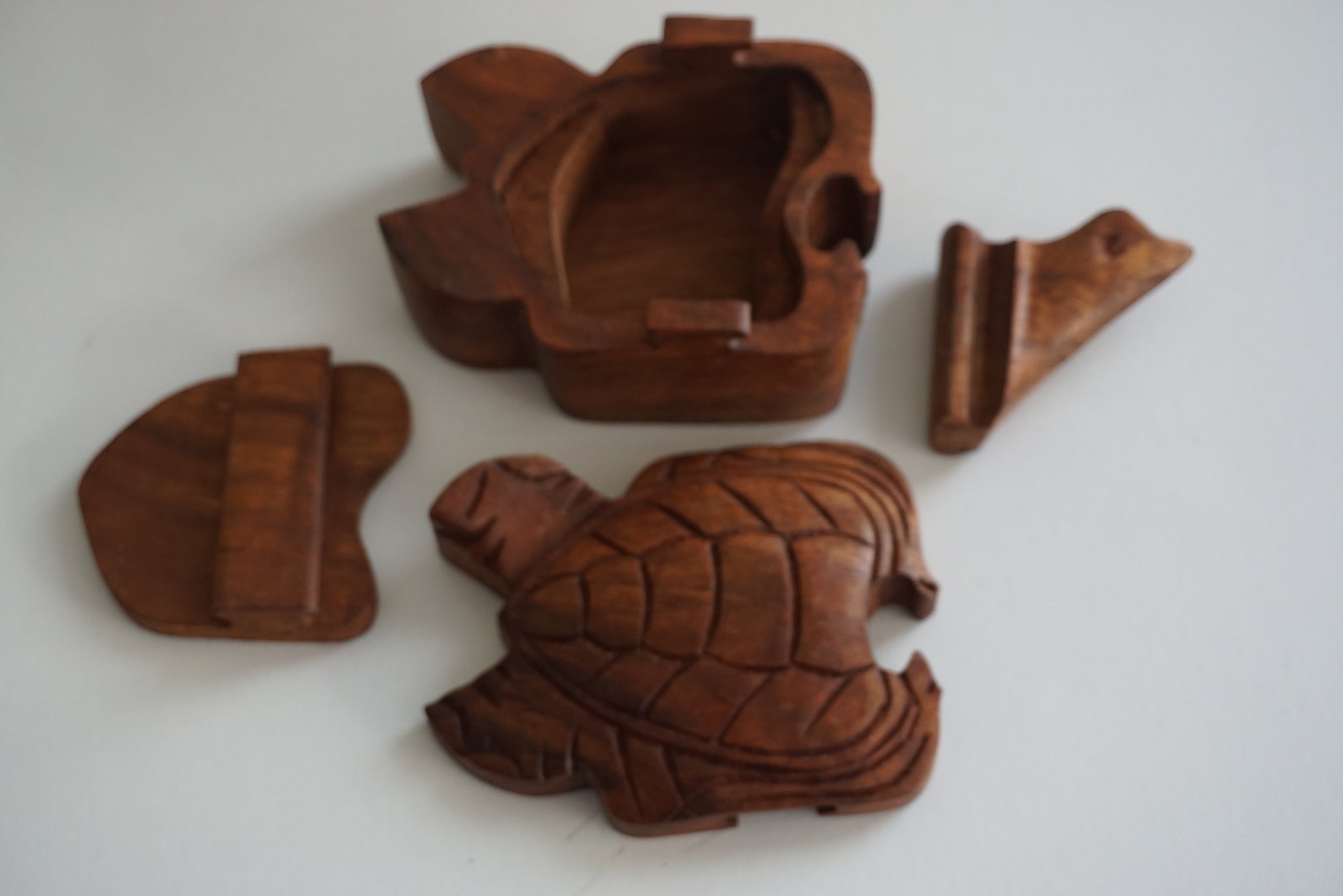 Wooden Turtle Puzzle Box Wood Carving - Etsy