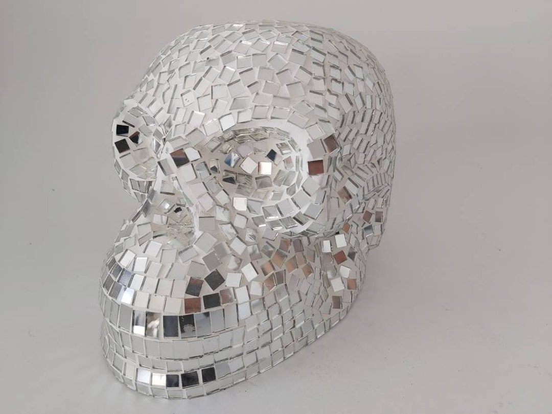 Mosaic Mirror Skull Lampshade - Handicraft - Etsy