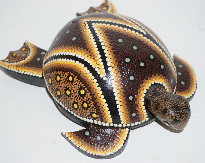 Painted Bobble Head Turtle Out of Coconut Shell Handicraft - Etsy