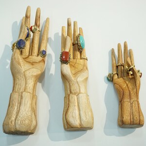 Hand Ring Display - Wood Carving - Ring Holder, Ring Storage, Jewelry ...
