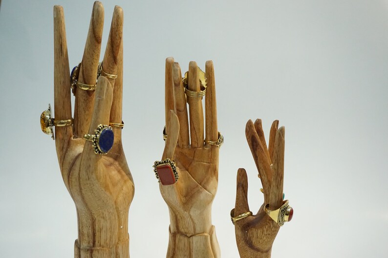 Hand Ring Display Wood Carving Ring Holder Ring Storage | Etsy