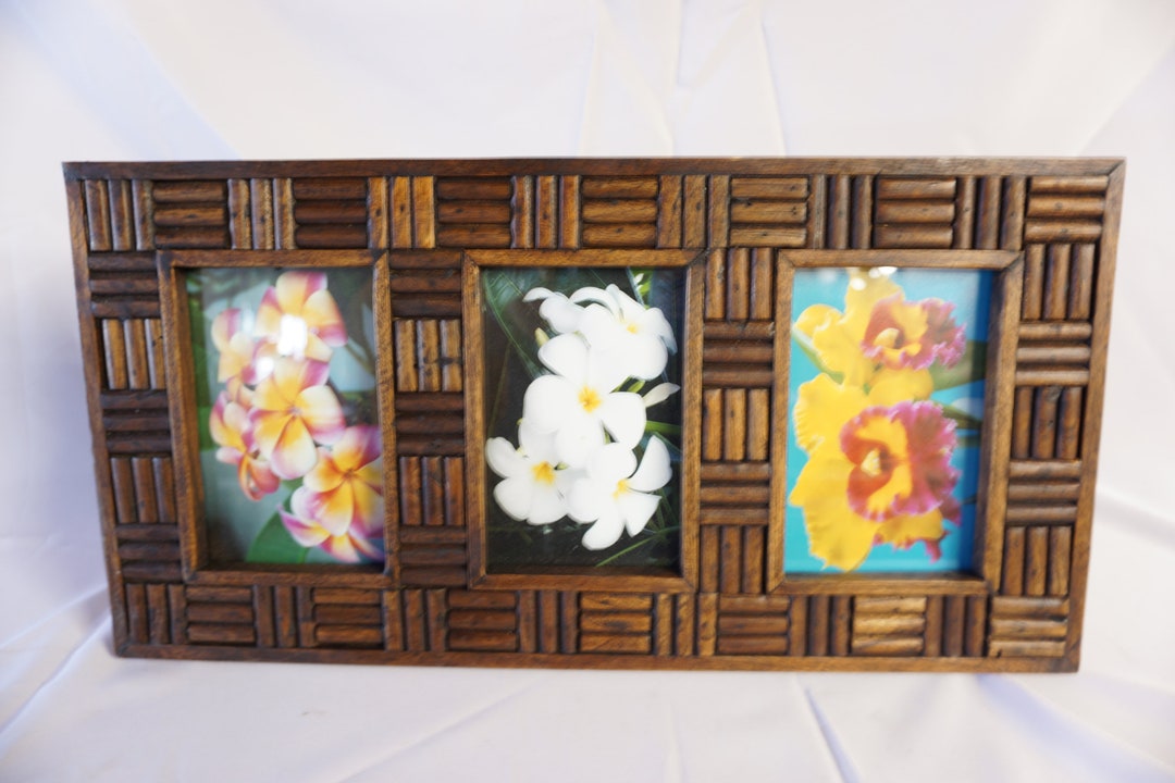 Wooden Triplet Photo Frame / Home Decor - Etsy