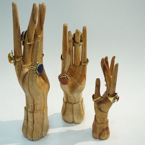 Hand Ring Display - Wood Carving - Ring Holder, Ring Storage, Jewelry ...