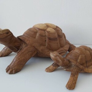 Wooden Turtle / Handmade Tortoise /hand Carved Figurine / Wood Carving ...