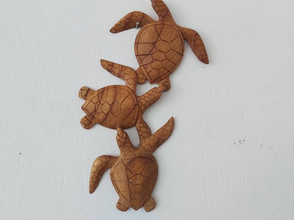 Sea Turtle Wall Decor. Sea Turtle Sculpture. Wood Carving. | Etsy