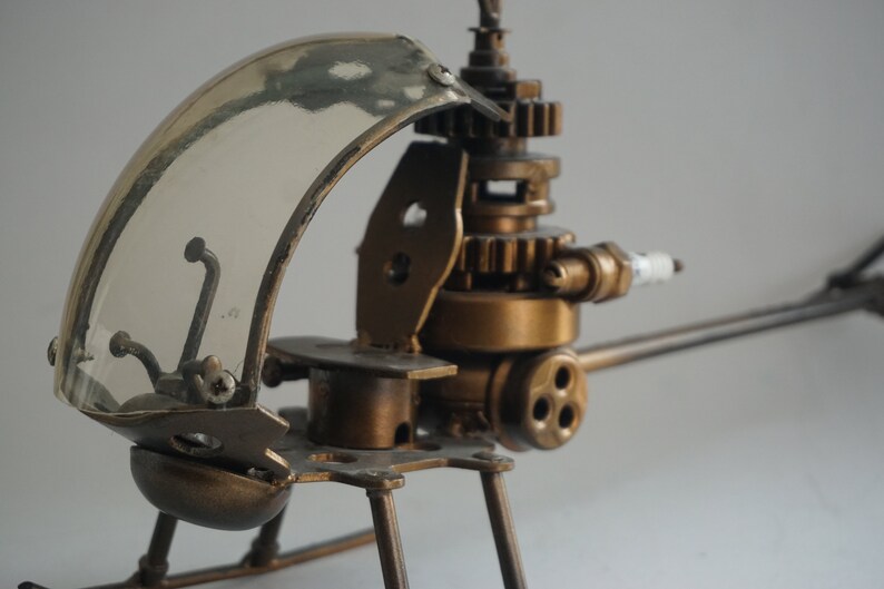 Handmade Metal Helicopter / Miniature Helicopter / Metal Art. - Etsy