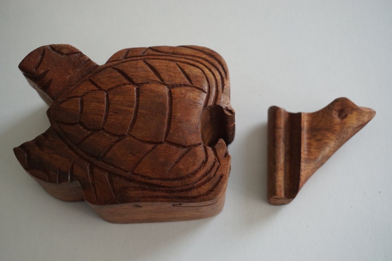 Wooden Turtle Puzzle Box Wood Carving - Etsy