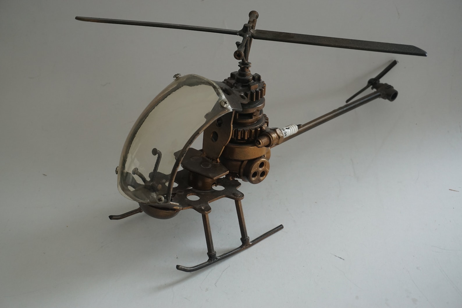Handmade Metal Helicopter / Miniature Helicopter / Metal Art. - Etsy