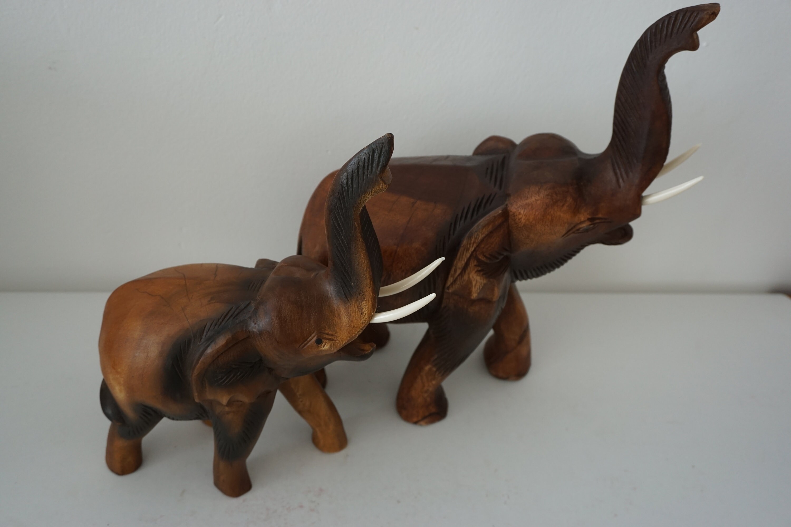 Wooden Elephants / Wood carving | Etsy