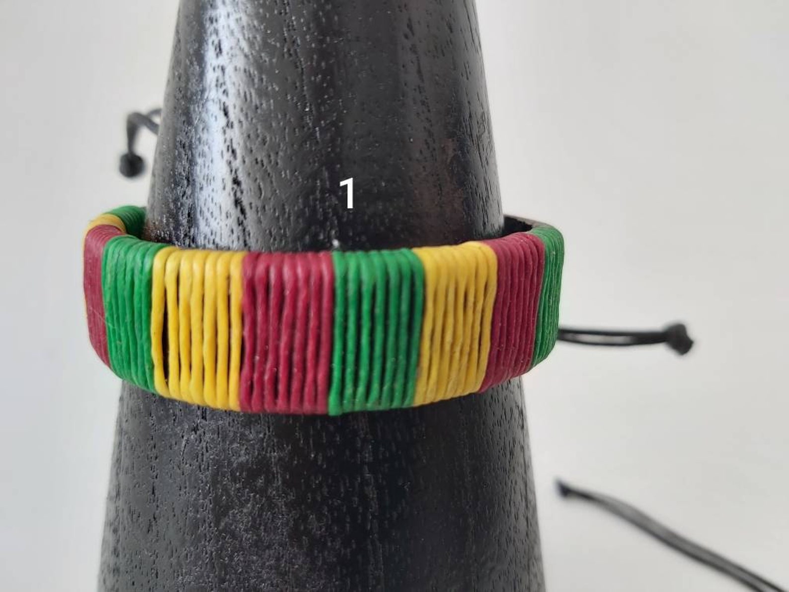 Adjustable Rasta leather bracelet. Reggae accessories. | Etsy