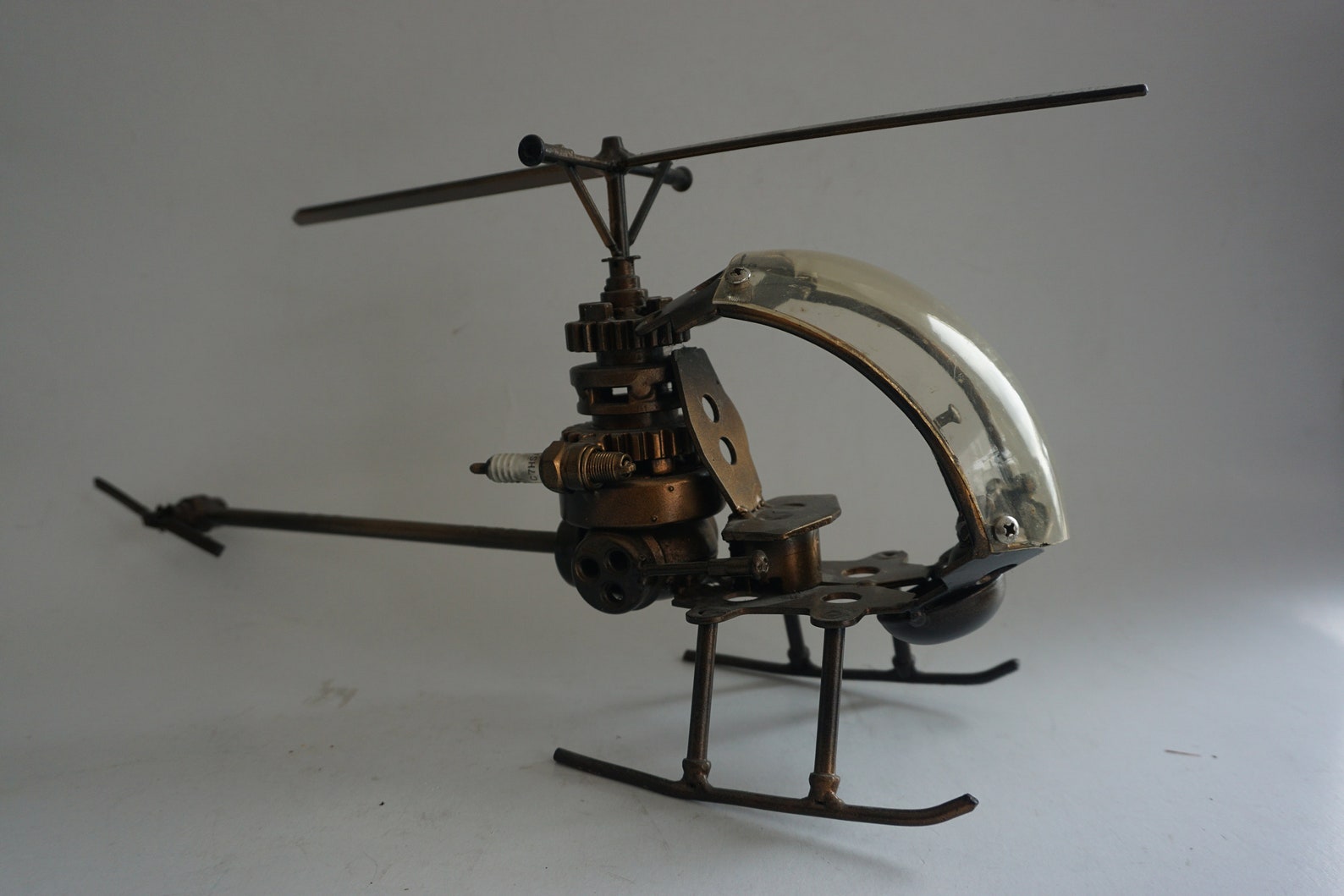 Handmade Metal Helicopter / Miniature Helicopter / Metal Art. - Etsy
