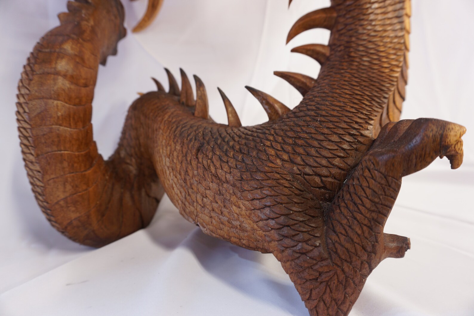 Winged Chinese Dragon Wood Carving | Etsy