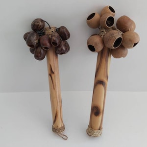 Nut Shells Maraca/ Musical Instrument/ Handmade Maraca/nut Shells ...