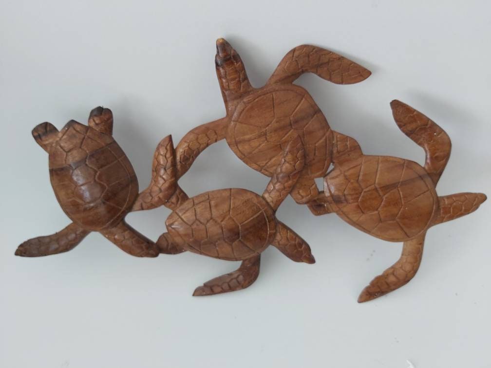 Sea Turtle Wall Decor. Sea Turtle Sculpture. Wood Carving. | Etsy