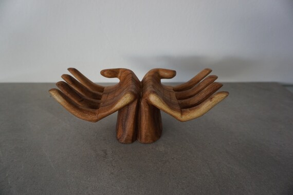 Hand Ring Display Wood Carving Ring Holder | Etsy