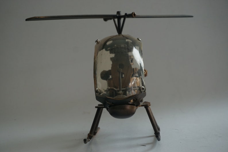 Handmade Metal Helicopter / Miniature Helicopter / Metal Art. - Etsy