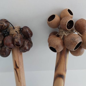 Nut Shells Maraca/ Musical Instrument/ Handmade Maraca/nut Shells ...