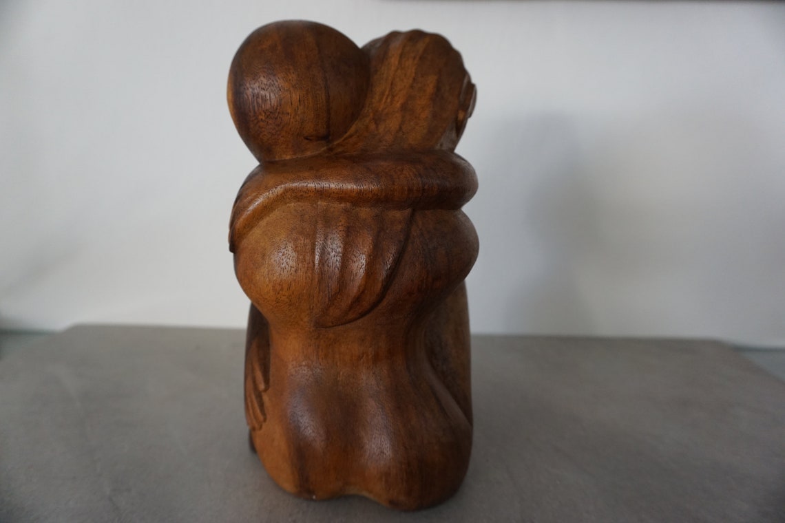 Hugging Couple / Home decor / Wooden figurine / Wood Carving | Etsy