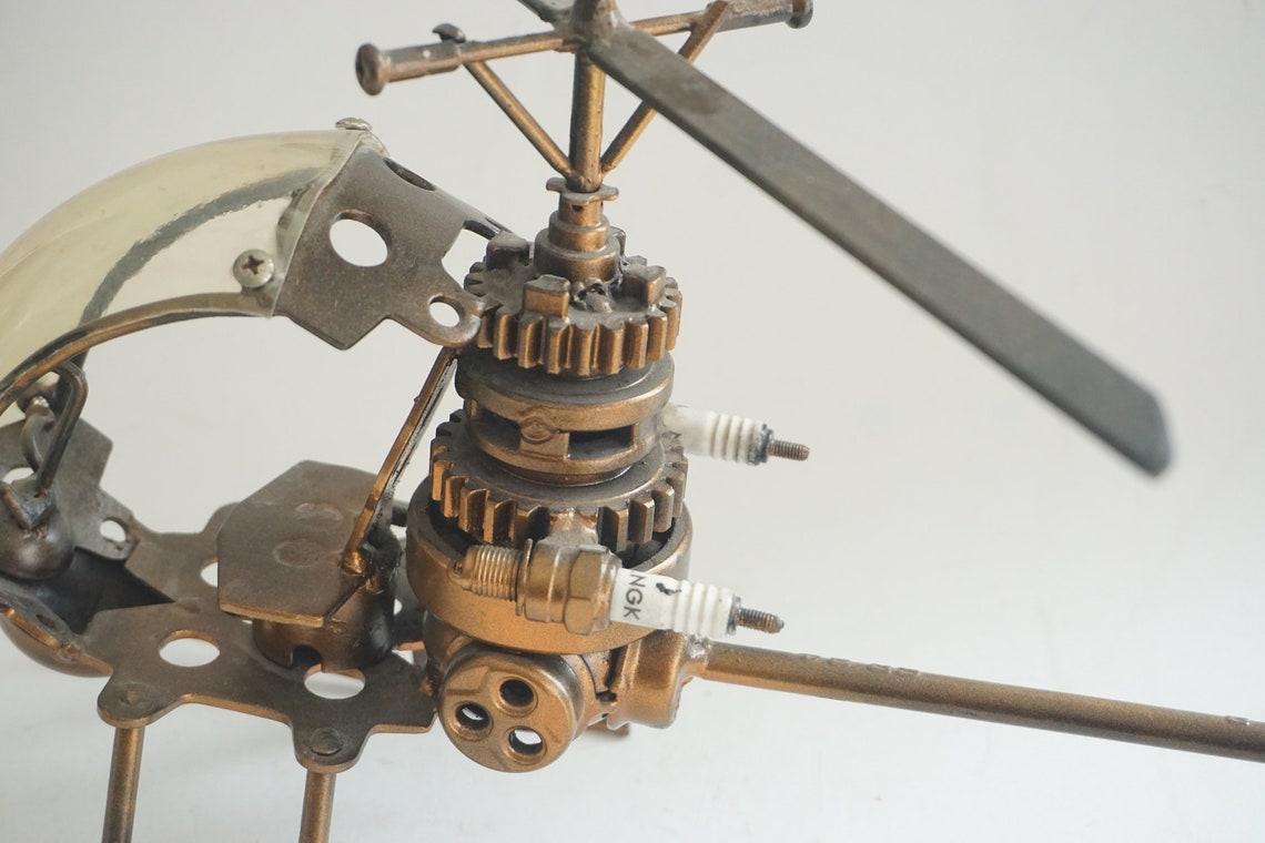 Handmade Metal Helicopter / Miniature Helicopter / Metal Art. - Etsy