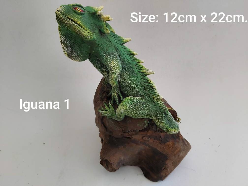 Handmade Green Iguana / Clay Sculptures / Home Decor / Outdoor | Etsy