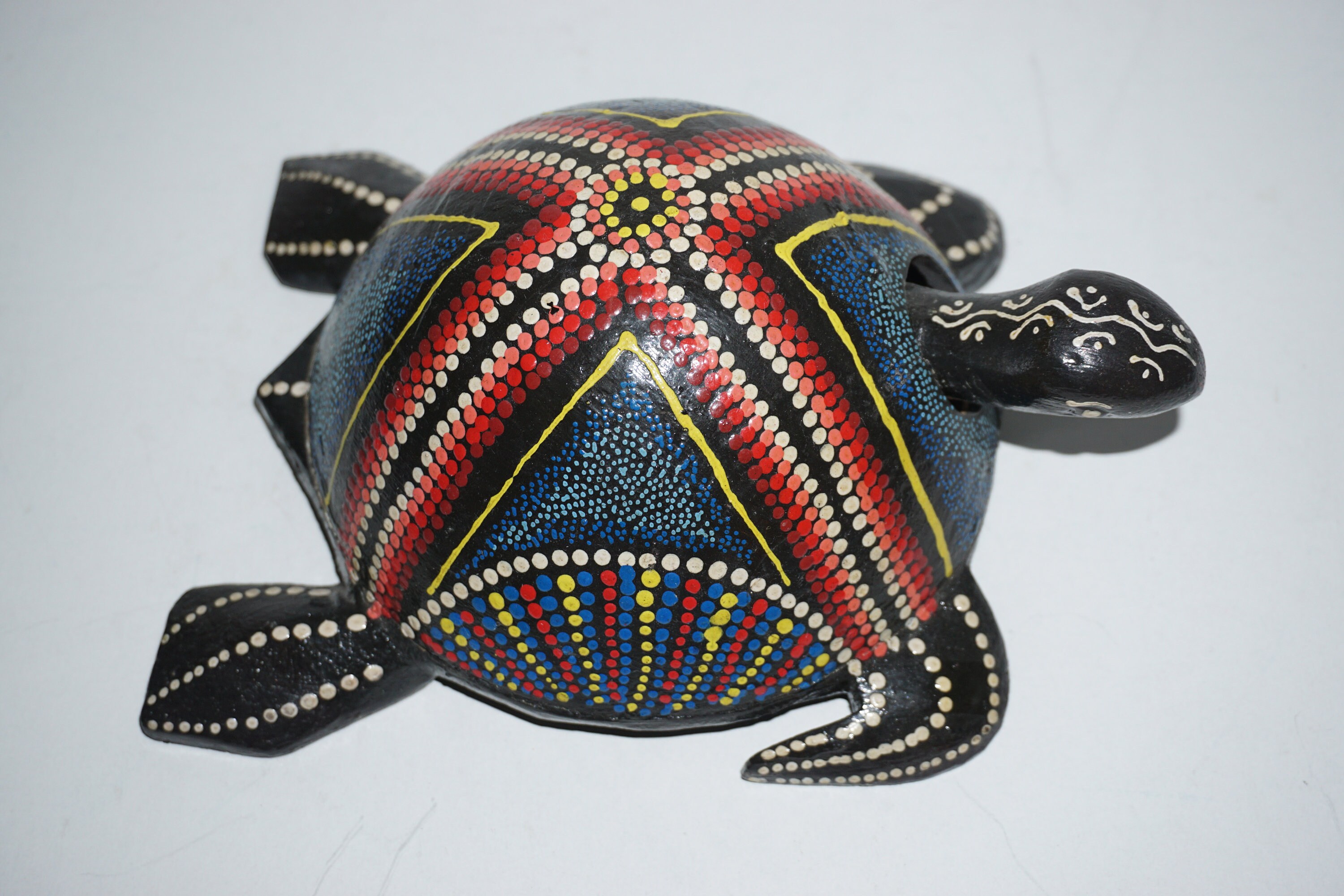 Painted Bobble Head Turtle Out of Coconut Shell Handicraft | Etsy