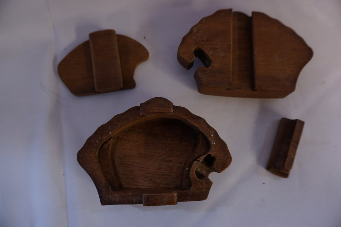 Wooden Shell Puzzle Box Wood Carving | Etsy