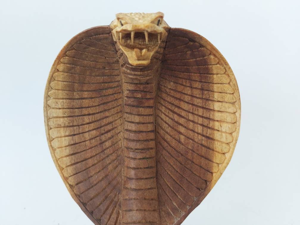 Aggressive Cobra. Wooden Cobra. Cobra Sculpture. Wood Carving - Etsy Israel