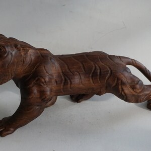 Wooden Tiger / Wooden Figurine / Wood Carving - Etsy