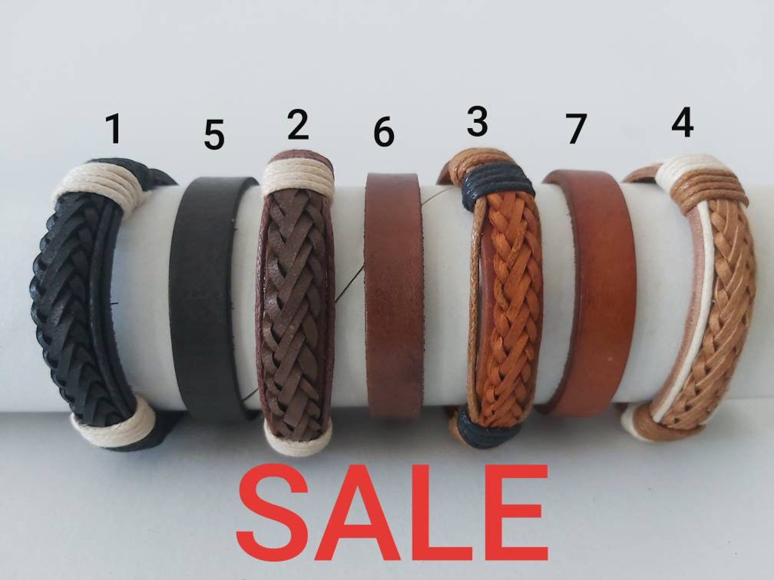 Handmade Leather bracelet. Adjustable bracelet. Bracelet for | Etsy