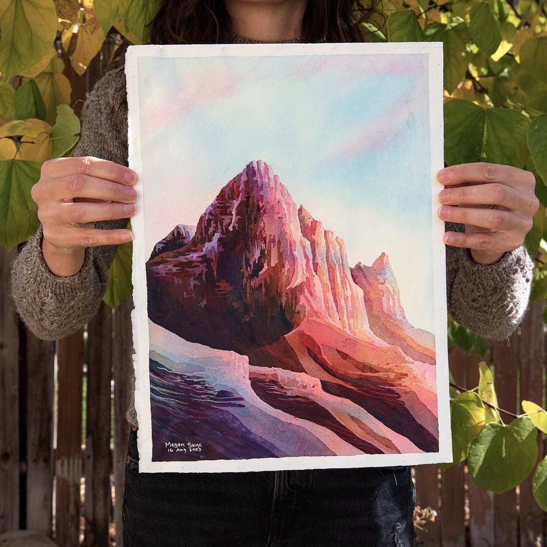The Watchman, Zion National Park Watercolor Painting - Etsy
