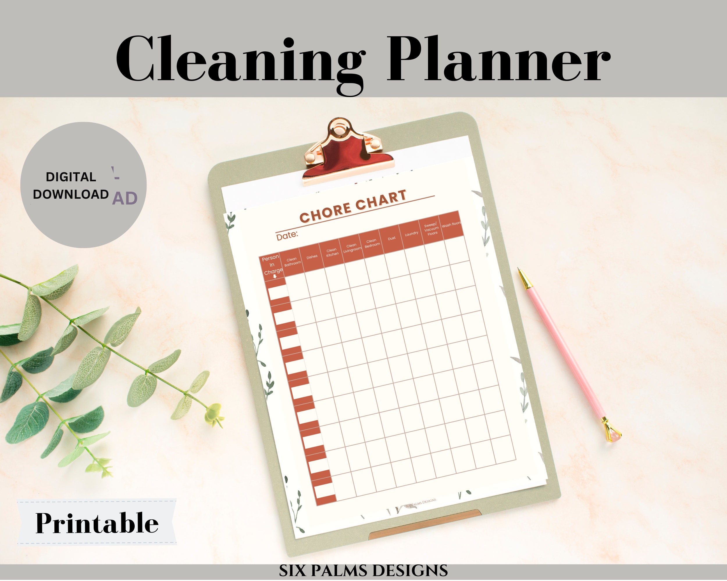Printable Cleaning Planner, Checklists & Chore Charts - the Ultimate ...