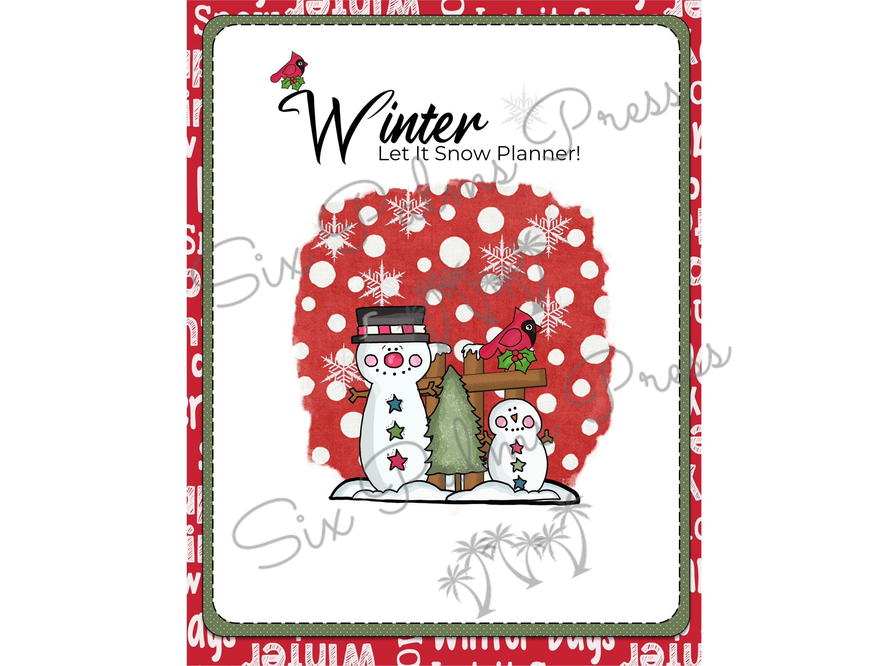 Printable Planner: Winter "let It Snow" - Etsy