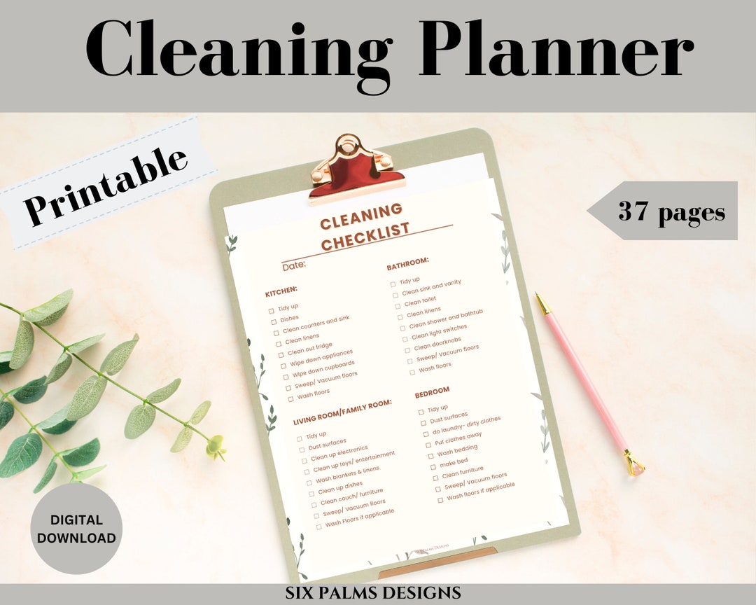 Printable Cleaning Planner, Checklists & Chore Charts - the Ultimate ...