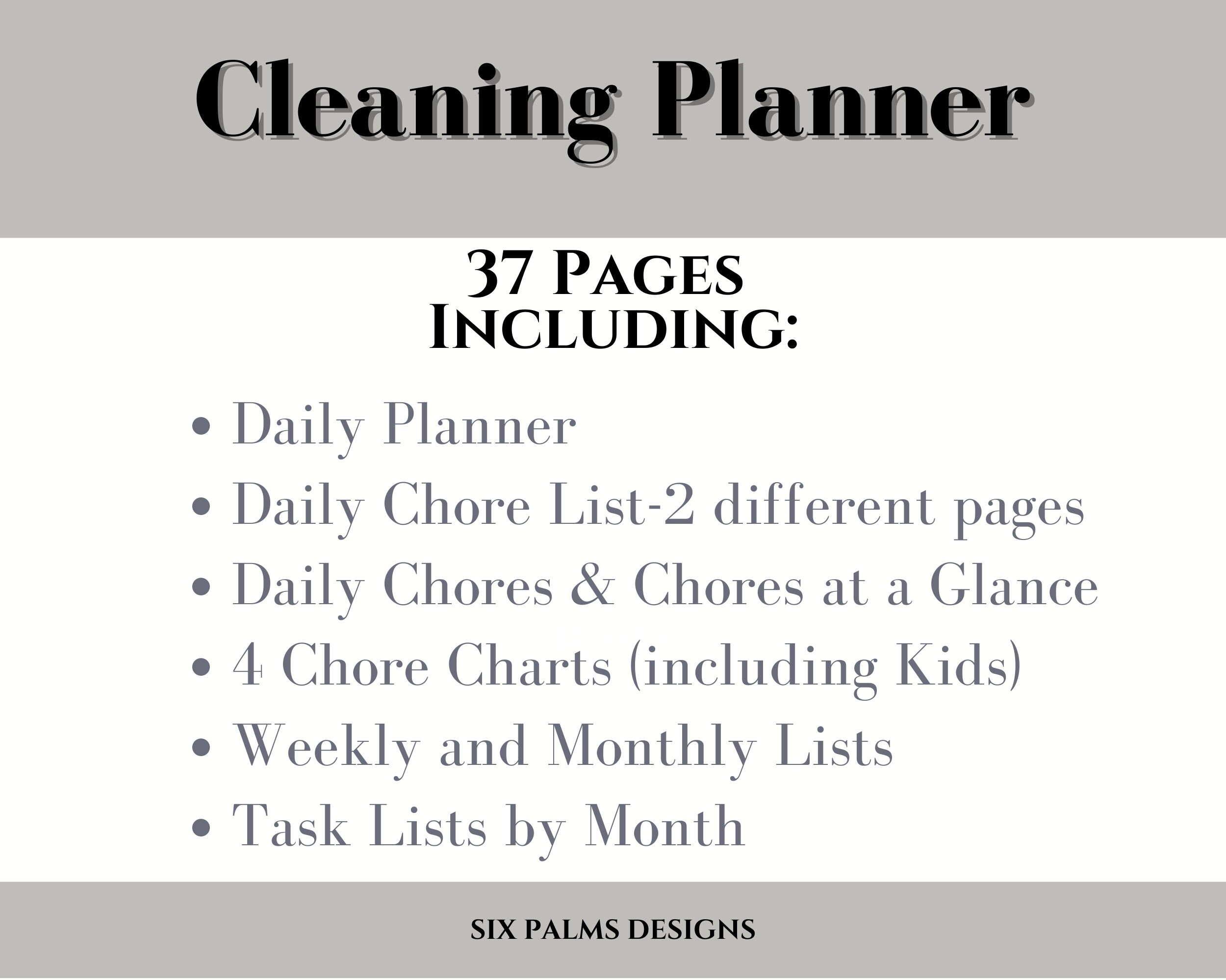 Printable Cleaning Planner, Checklists & Chore Charts - the Ultimate ...