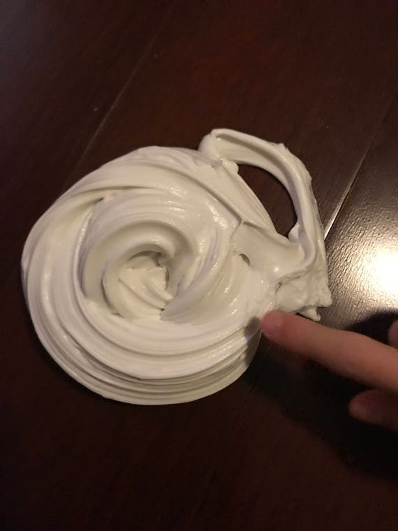 White Fluffy Slime | Etsy