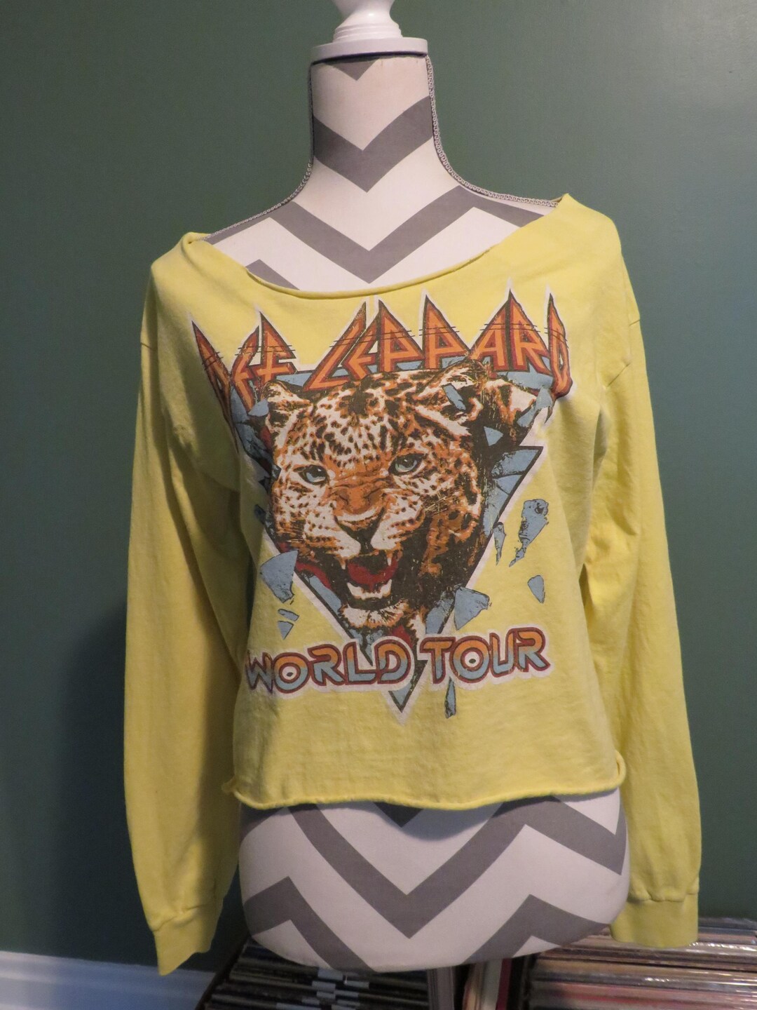 Custom-cut Def Leppard Long-sleeve Crop Shirt Size S/M, Soft! - Etsy